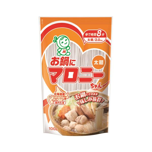 北海道産じゃがいもでんぷんを主原料にこだわりの製法で作られたグルテンフリー麺です。<br>煮くずれしにくく味しみ抜群、いろいろなメニューにお楽しみいただけます。<br>