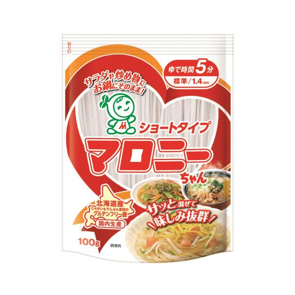 北海道産じゃがいもでんぷんを主原料にこだわりの製法で作られたグルテンフリー麺です。<br>煮くずれしにくく味しみ抜群、いろいろなメニューにお楽しみいただけます。<br>
