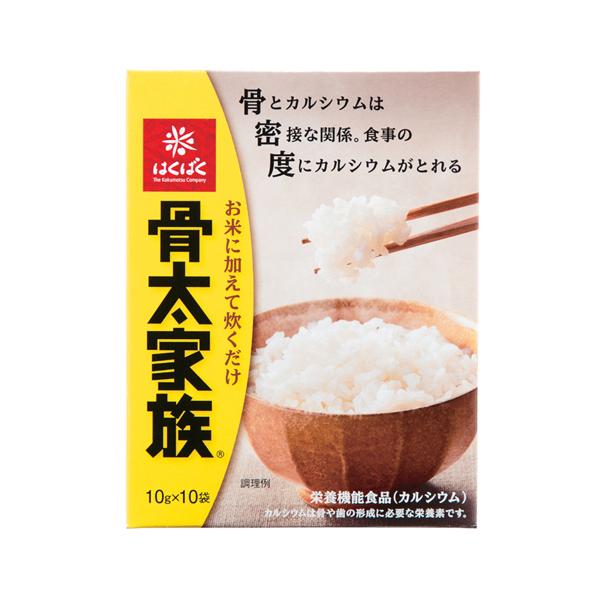 米粒状に加工した大麦にカルシウムを添加しました。骨太家族は、毎日のごはんで簡単にカルシウムを補うことができる商品です。栄養機能食品（カルシウム）。ごはん2膳（約300ｇ）でカルシウム約100ｍｇを摂取することができます。原料の大麦は100％...