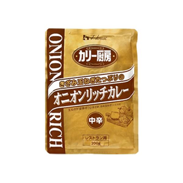たっぷりの玉ねぎの旨味とスパイスのマイルドな辛さが特長のカレーです。カツカレーなどの揚げ物にも適した味わいです。粒状感ある玉ねぎがたっぷり入った(全体量の1/3)、玉ねぎの甘さと適度なスパイスの辛さのバランスが程よい風味が特徴です。