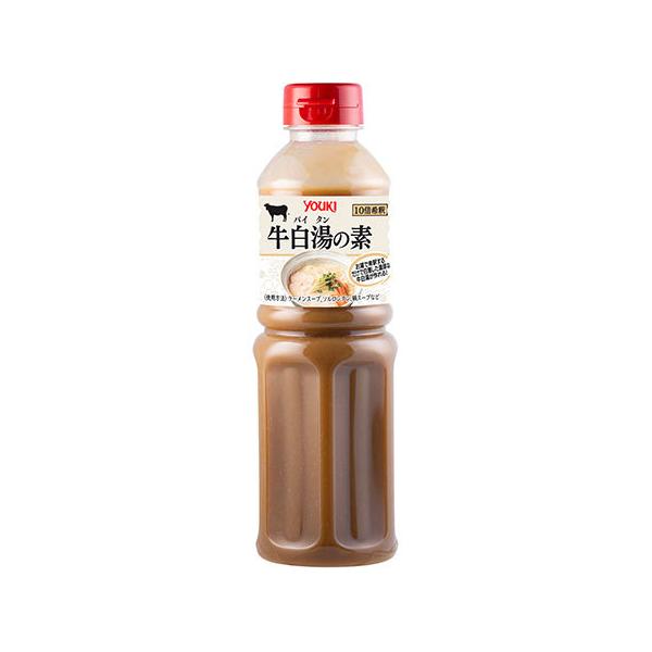 牛の旨味とコクがありながらもあっさりとした乳白色のスープです。様々な食材と相性が良く、大人から子供まで楽しめます。濃縮タイプ。