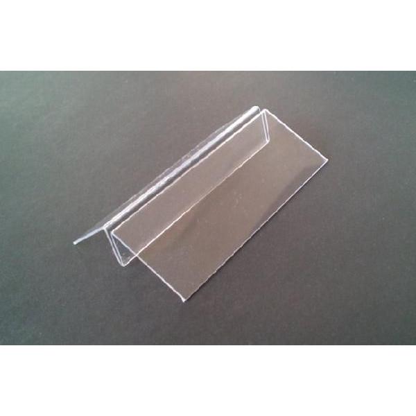 メニューやＰＯＰなどを、垂直に立てます。●サイズ：Ｗ８０×Ｈ１５mm●材料：ＰＥＴ透明１mm●おすすめカードサイズ：Ｂ５、Ａ４取扱商品：カード立て,カードスタンド,プライスカード,ＰＯＰスタンド,店舗用品,ＰＯＰ用品,スタンドＰＯＰ,クリッ...