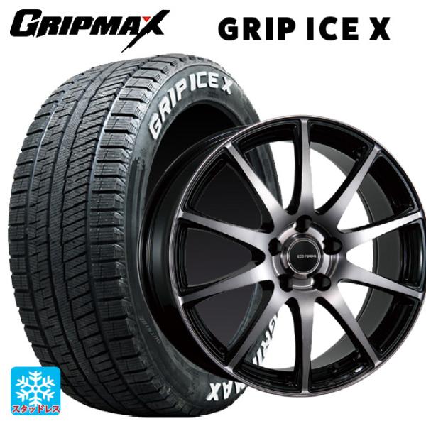 【新品スタッドレスタイヤホイール 4本セット】■タイヤグリップマックス グリップアイスX ホワイトレター(GRIPMAX GRIP ICE X(RWL))■タイヤサイズ185/65R15 88Q ■ホイールet018133 ECO FORM...