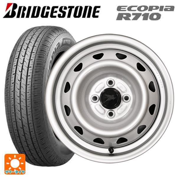 【新品サマータイヤホイール 4本セット】■タイヤブリヂストン エコピア R710 正規品(BRIDGESTONE ECOPIA R710)■タイヤサイズ145/80R12 80/78N ■ホイールウェッズ キャロウィン PK355S #(W...
