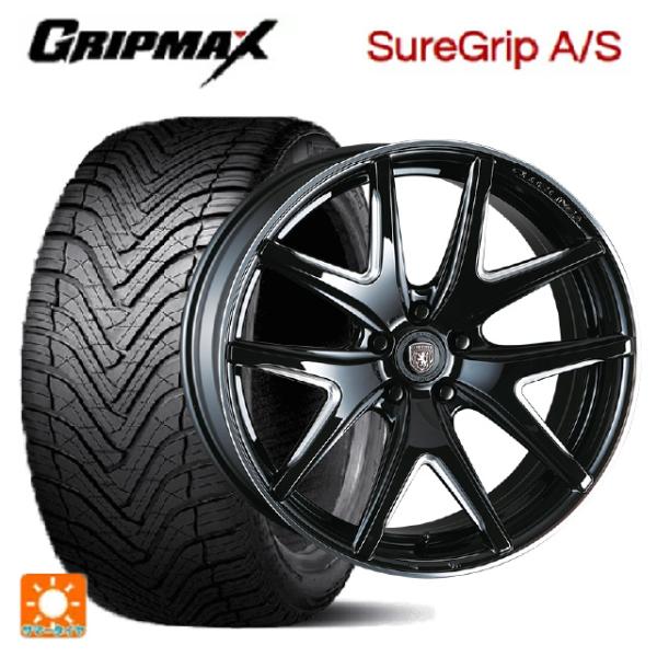 【新品オールシーズンタイヤホイール 4本セット】■タイヤグリップマックス シュアグリップ A/S ブラックレター(GRIPMAX Sure Grip A/S(BSW))■タイヤサイズ225/55R19 99W ■ホイールクリムソン ヴィエリ...