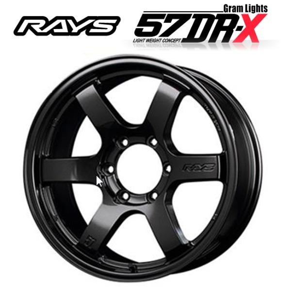 【新品ホイール1本】■ホイールRAYS gramLIGHTS 57DR-X(レイズ グラムライツ 57DRX)■カラーAXZスーパーダークガンメタ■サイズ{37}インチ {38}J 18×8 +20 6/139.7 112■検索ワード18イ...