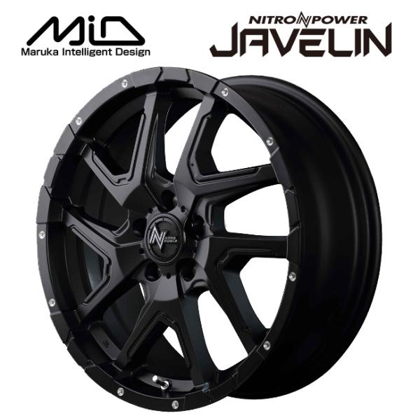 【新品ホイール1本】■ホイールMID NITRO POWER DERINGER(エムアイディー ナイトロパワーデリンジャー)■カラーセミグロスブラック/フランジピアスドリルドSemi GlossBlack■サイズ{37}インチ {38}J ...