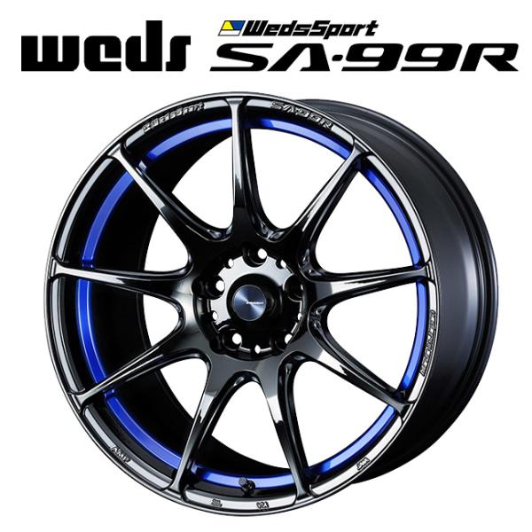 【新品ホイール1本】■ホイールWeds WedsSport SA-99R(ウェッズ ウェッズスポーツ SA99R #)■カラーBLC2ブルーライトクローム2■サイズ{37}インチ {38}J 18×7.5 +45 5/100 ■検索ワード1...