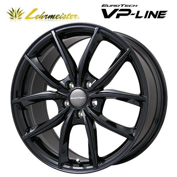 【新品ホイール1本】■ホイールEUROTECH VP-LINE(ユーロテック VPライン)■カラーグロスブラック■サイズ{37}インチ {38}J 17×7 +38 4/108 65.1■検索ワード17インチ 7J 4穴 PCD108 小西タイヤ