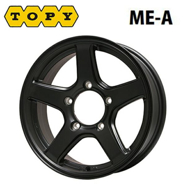 【新品ホイール1本】■ホイールTOPY ME-A(トピー ME-A)■カラーMBマットブラック■サイズ{37}インチ {38}J 15×5.5 +5 5/139.7 108.5■検索ワード15インチ 5.5J 5穴 PCD139.7 小西タイヤ