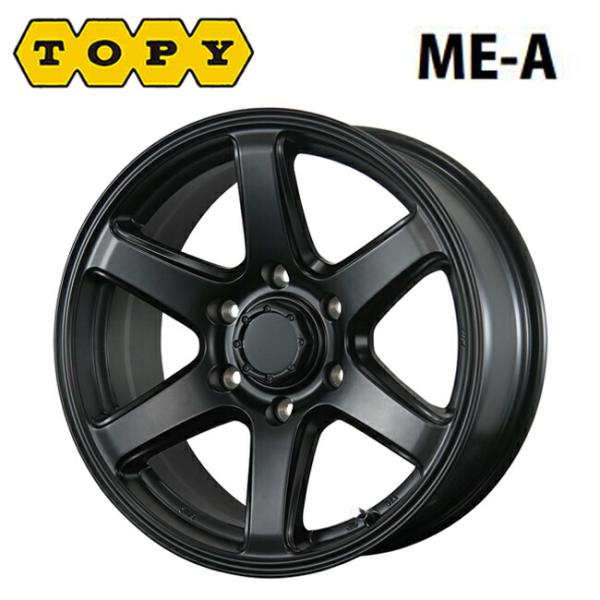 【新品ホイール1本】■ホイールTOPY ME-A(トピー ME-A #)■カラーMBマットブラック■サイズ{37}インチ {38}J 17×7.5 +25 6/139.7 106■検索ワード17インチ 7.5J 6穴 PCD139.7 小西タイヤ