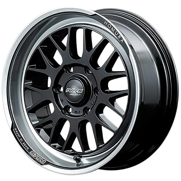 【新品ホイール1本】■ホイールRAYS HOMURA 2X9L-RA(レイズ ホムラ 2X9L-RA)■カラーBAJグロッシーブラック/リムDMC■サイズ{37}インチ {38}J 18×7.5 +38 6/139.7 106.1■検索ワー...