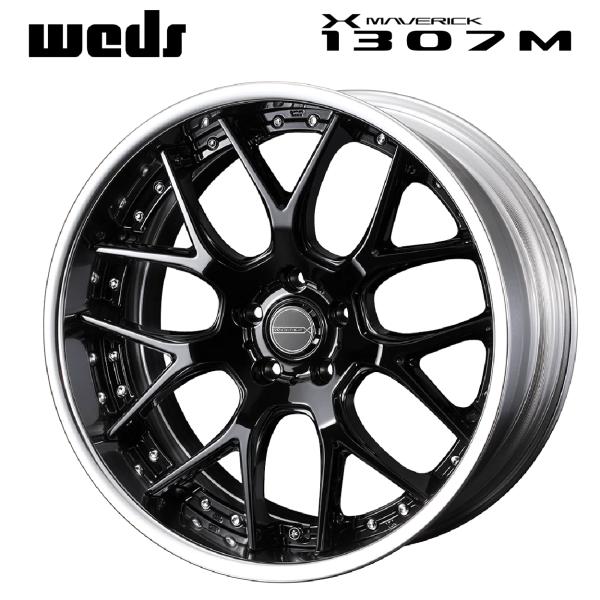【新品ホイール1本】■ホイールWeds MAVERICK 1307M(リバースリム)(ウェッズ マーベリック 1307M(リバースリム))■カラーグレイズブラック■サイズ{37}インチ {38}J 19×10 / ■検索ワード19インチ 1...
