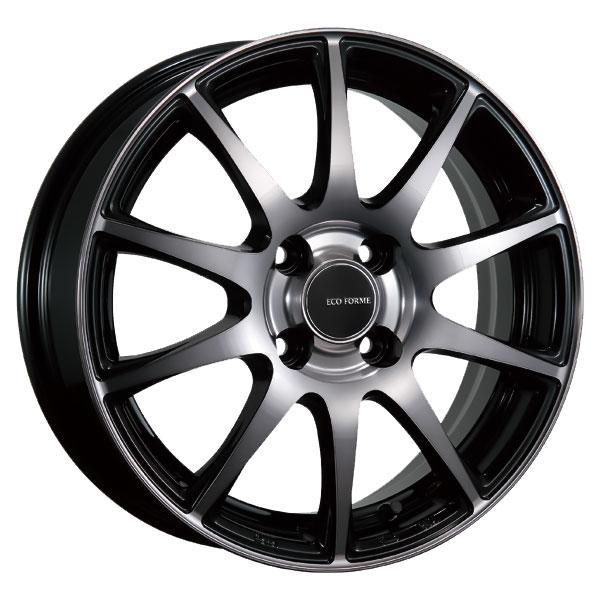 【新品ホイール1本】■ホイールBRIDGESTONE ECO FORME CRS23(ブリヂストン エコフォルム CRS23)■カラーB/NBブラック塗装後表面切削+ブラッククリア■サイズ{37}インチ {38}J 15×5.5 +50 4...