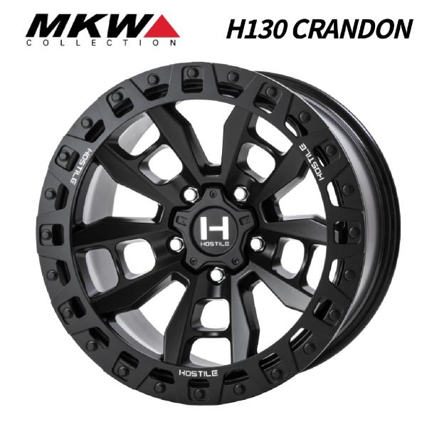 【新品ホイール1本】■ホイールTRISTAR H130 CRANDON(トライスターインターナショナル H130 クランドン)■カラーアスファルト■サイズ{37}インチ {38}J 17×9 ±0 5/127 78.1■検索ワード17インチ...