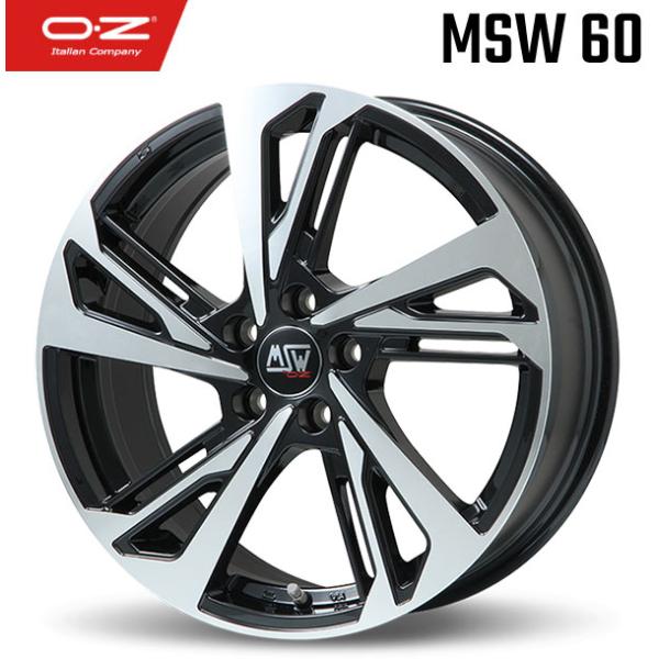 【新品ホイール1本】■ホイールMSW MSW60(MSW MSW60)■カラーグロスブラックフルポリッシュ■サイズ{37}インチ {38}J 18×7.5 +50 5/108 63.4■検索ワード18インチ 7.5J 5穴 PCD108 小...