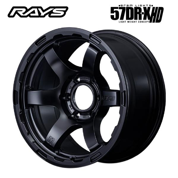 【新品ホイール1本】■ホイールRAYS gramLIGHTS 57DR-X HD(レイズ グラムライツ 57DRX HD)■カラーSBセミグロスブラック■サイズ{37}インチ {38}J 17×8.5 -10 6/139.7 106.1■検...