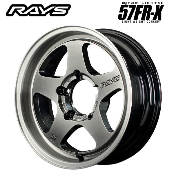 【新品ホイール1本】■ホイールRAYS gramLIGHTS 57FR-X(レイズ グラムライツ 57FRX)■カラーQAZグレイスシルバー/リムDC■サイズ{37}インチ {38}J 16×6 -5 5/139.7 108.8■検索ワード...