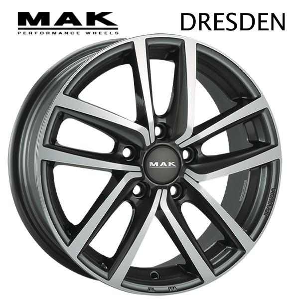 【新品ホイール1本】■ホイールABESHOKAI MAK DRESDEN（訳あり）(阿部商会 マック ドレスデン（訳あり）)■カラーガンメタリックミラー■サイズ{37}インチ {38}J 16×6.5 +42 5/112 ■検索ワード16イ...