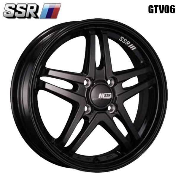 【新品ホイール1本】■ホイールTANABE SSR GTV06(タナベ SSR GT V06)■カラーグロスブラック■サイズ{37}インチ {38}J 16×6 +45 4/100 73■検索ワード16インチ 6J 4穴 PCD100 小西タイヤ