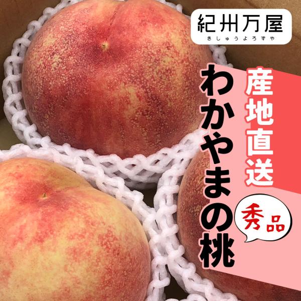 和歌山県産の日川、白鳳、嶺鳳（れいほう）、川中島等の品種の桃を産地直送でお届けします。一箱あたり約1.5kgで4〜6玉入り。秀品。※品種の指定はできません。当店のお任せとなります。全品種が入っているとは限りません。和歌山県は、西日本最大の産...