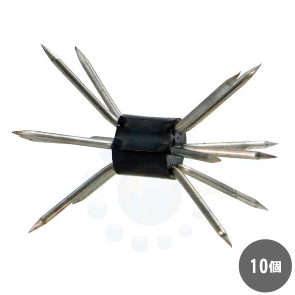 【商品名】ネズミ忌避具Z【容量】10個【サイズ】W53×H43mm【使用用途】防鼠用忌避具（まきびし）【販売元】株式会社イーライフ【商品特長】◆本品の針先をネズミが嫌がり商品をまいた場所からネズミがいなくなります。◆ネズミを殺さず追い払いま...