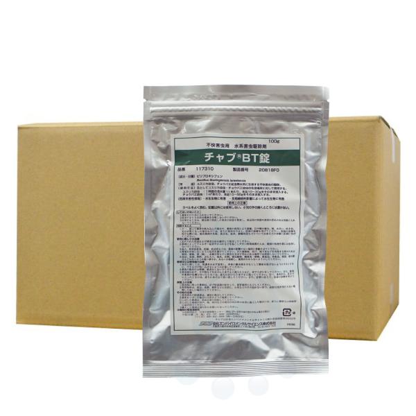 【商品名】チャブBT錠【内容量】100g（1g錠×約100錠）×40袋【主成分】ピリプロキシフェン、Bacillus　thuringiensis　israelensis【剤　形】浮遊粒剤【販売元】住化エンバイロメンタルサイエンス株式会社【商...