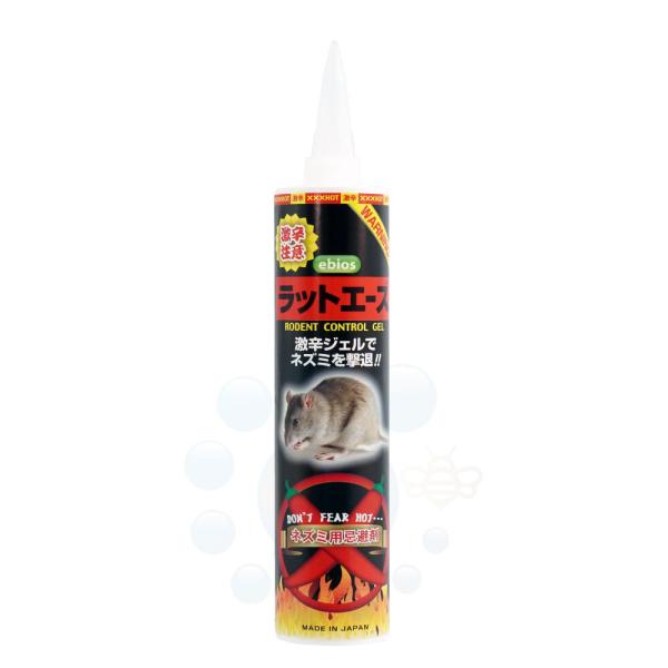 【商品名】ラットエース【内容量】285g【有効成分】濃縮トウガラシエキス（カプサイシン）、鉱物油【施行範囲】1本で約5m塗布【使用用途】クマネズミ、ドブネズミ、ハツカネズミなどの忌避【販売元】株式会社イーライフ【商品特長】◆ベタベタしたジェ...