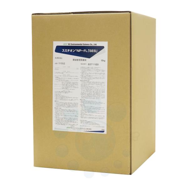 【商品名】スミチオンNP-FL「SES」【内容量】18kg【成　分】フェニトロチオン…5.0％　フタルスリン…0.5％　その他6成分【剤　形】フロアブル剤【適用害虫】ハエ成虫、ハエ幼虫（ウジ）、蚊成虫、蚊幼虫（ボウフラ）、ゴキブリ（油虫）、...