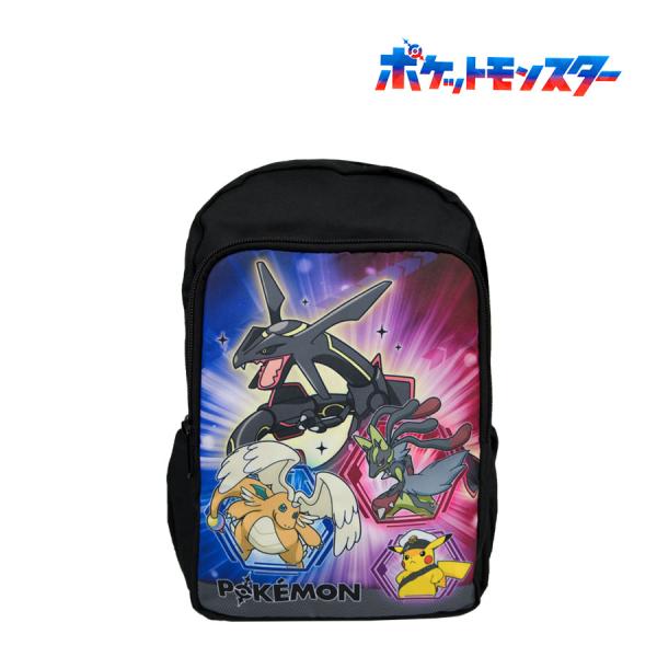 人気キャラクターポケットモンスターが集合したかっこいいデイパックです。暑い季節の外出の際の熱中症対策に背面に保冷剤を入れるポケットがついています。両サイドに500mlのペットボトルが入るサイズのポケットがあります。メイン層にはお弁当やお着換...