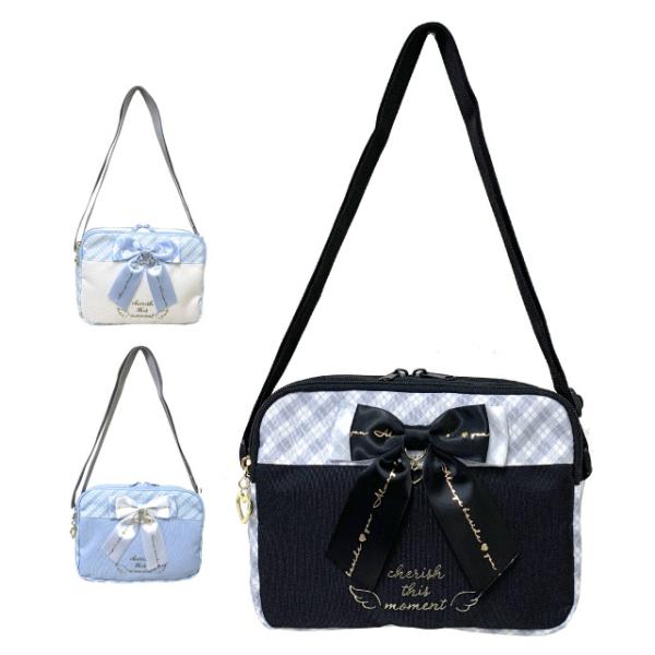 【ラッピング袋無料】キッズ ショルダーバッグ 女の子 Merry Crown リボン天使 ヨコ型 ショルダー mce-511 ショルダーバック 女子 誕生日プレゼント 幼稚園 小学生 小学校 低学年 高学年 可愛い ポシェット 斜めがけ お...