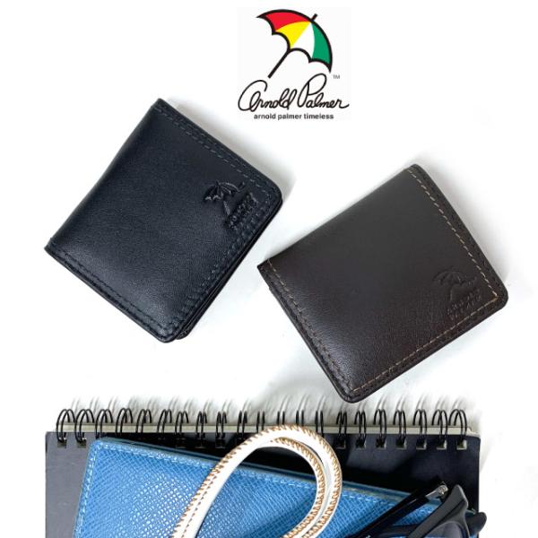 小銭入れ メンズ 革 ARNORD PALMER アーノルドパーマー ダブルステッチ ボックス型 コインケース 4ap3654 バッグ・小物 財布 メンズコインケース メンズ財布 大学生 彼氏 お父さん 男子 men's 本革 黒 大容量 ...