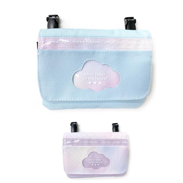 ポケットポーチ 女の子 Garland もくもくクラウド フラットショルダー 抗菌 防臭 hab-531 移動ポケット ポケット ポーチ ポシェット キッズ 小学生 女の子 高学年 低学年 かわいい クリップ ショルダー付き ポーチ 移動 ...