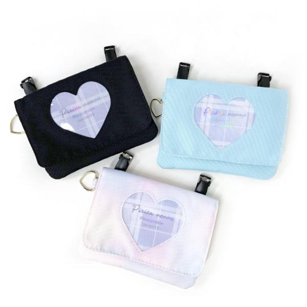 移動ポケット 女の子 ショルダー Pirica nonno グラデチェック フラットショルダー hbe-531 ポケットポーチ ポシェット キッズ 小学生 高学年 低学年 かわいい クリップ ポケット ポーチ 移動 マスク ハンカチ ポケッ...