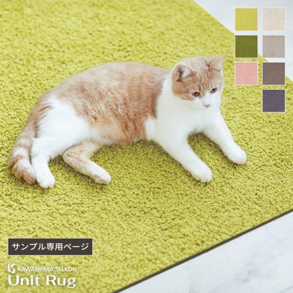 川島織物セルコン ユニットラグソフティライン人もペットにも優しいやわらかくソフトな肌触りが特徴。汚れが落ちやすく、消臭機能付きで、機能性にも優れた商品です。■ブランド名：川島織物セルコン■生産国：日本■サイズ：50×50cm■梱包　：1ケー...