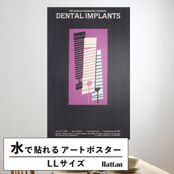 世界中の美術・芸術作品の中から厳選したデザインをアートポスターにしました！賃貸OK◎ 水に浸すだけで貼れて剥がせる、画鋲やテープ跡を気にせずポスターが楽しめます。■歯科インプラント国立衛生研究所のポスター。▼サイズ約90cm x 144cm...