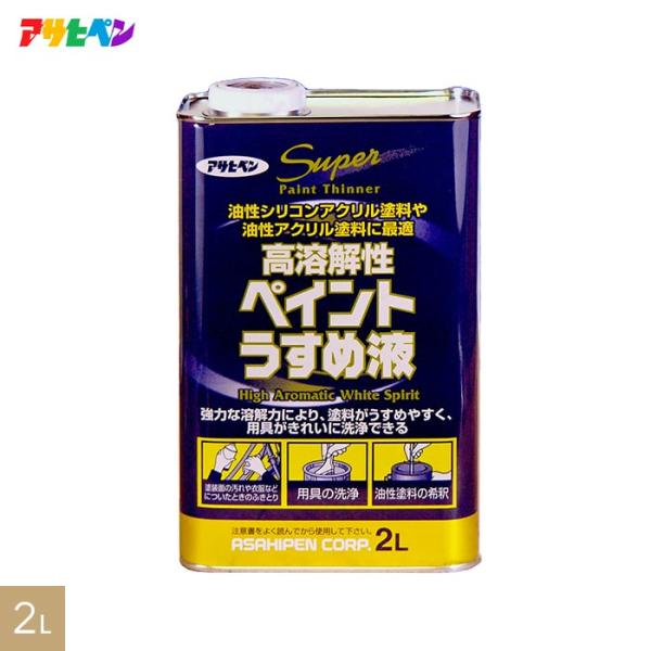 塗料 アサヒペン 合成樹脂塗料用シンナー 高溶解性ペイントうすめ液 2LDIY RESTA リスタ 新生活 爆買 ASAHIPEN商品品番* AP-TUS0005-5 APTUS00055
