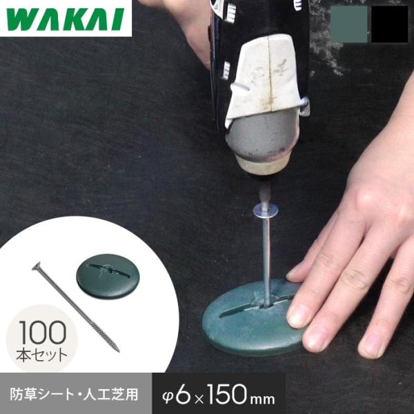 DIY RESTA リスタ 新生活 爆買 送料無料 防草シート ピン スクリュー ドライバー 電動ドライバー インパクトドライバー 押さえピン 釘 留め具 杭 黒丸 ワッシャー 押さえ板 座金 板付き 固定用 丈夫 太い 頑丈 硬い 強い ...