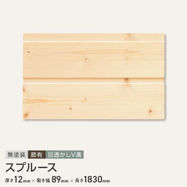 DIY RESTA リスタ 新生活 爆買 送料無料 サンプル 木材 腰壁 羽目板 パネリング 無垢 無垢材 天然木 板壁 スプルース 無塗装 腰壁用木材 腰板 モールド モールディング 1830mm 89mm 12mm【商品説明】腰壁などの...