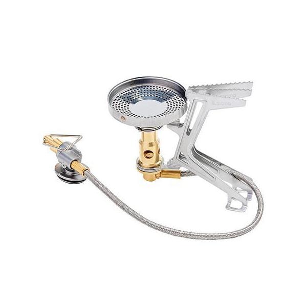 OD缶（アウトドア缶）を燃料にした分離型、マイクロレギュレーター搭載のコンパクトストーブ。風に強いすり鉢状の火口や不整地の地面をしっかり捉える3本ゴトクなど、登山、トレッキング用としてアップグレードしたストーブです。連続使用時や低温時のボン...