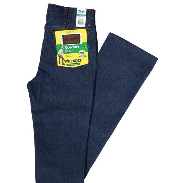 【カラー】　ネイビー【素 材】コットン100％　14.75 oz. デニム【スタイル】　ブーツカット　スリムフィット（腿がスリムなタイプ)【生産国】　メキシコ もしくは ニカラグア【お知らせ】　サイズはウエストサイズ28から38までの製造と...