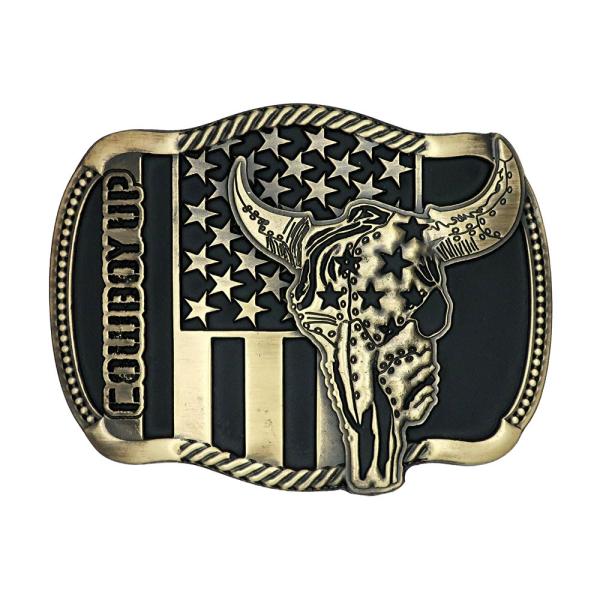 【メーカー】 Montana Silversmith モンタナシルバースミス【デザイン】　バッファロースカル【素　材】　真鍮　（ソリッドキャストホワイトメタル ）【サイズ】　横 10.0cm 縦 7.6cm【ベルトサイズ】 4.5cmまで装...
