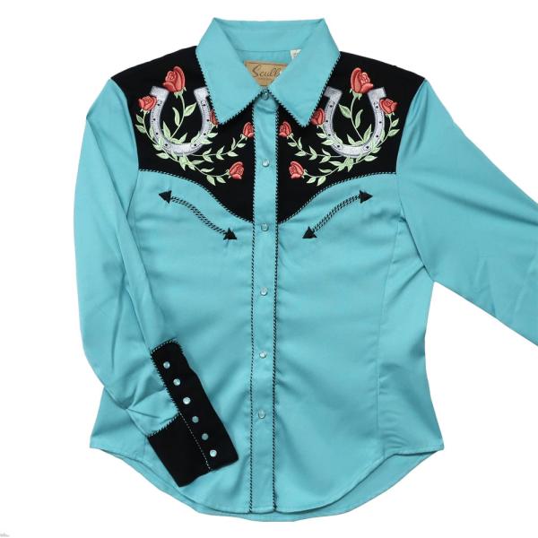 【メーカー】　Scully　スカリー【素　材】　ポリエステル 65%　レーヨン 35%【カラー】　ターコイズ＆ブラック【サイズ詳細】XS/肩幅 41cm  胸囲 97cm  袖丈 60cm  着丈 66cmS/肩幅 42cm  胸囲 102...