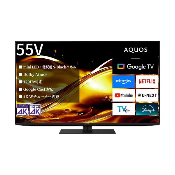 AIプロセッサー採用、高輝度で色鮮やかなmini LEDテレビ。■チューナーBS 4K・110度CS 4K：2地上デジタル（CATVパススルー対応）：3BS/110度CSデジタル：3■映像画素数（水平×垂直 画素）：3,840×2,160付...