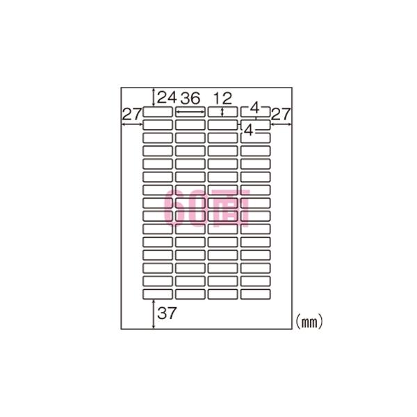●規格：Ａ４判６０面●１片寸法：縦１２×横３６ｍｍ●紙種：上質紙●総紙厚：０．１２４ｍｍ