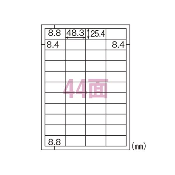 ●規格：Ａ４判４４面●１片寸法：縦２５．４×横４８．３ｍｍ●紙種：上質紙●総紙厚：０．１５ｍｍ