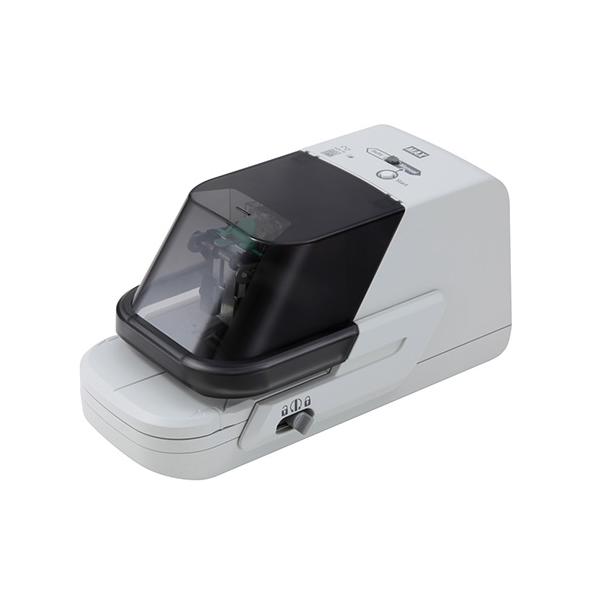 ●外寸：幅１１３×奥２２９×高１１３ｍｍ●綴じ枚数：約２〜７０枚●綴じ奥行：通常綴じ＝約７〜１８ｍｍ，角綴じ＝約１２〜２６ｍｍ●針装てん数：５０００本●重量：１．５ｋｇ●綴じ速度：０．５秒●綴じ口寸法：６．５ｍｍ●連続作業本数：５０００本●...