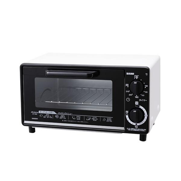 シンプル便利なオーブントースター【仕様】品番：AT-100(W)ＪＡＮ：4538991006788メーカー：アビテラックス色：ホワイト定格電圧：100V　50/60Hz定格消費電力：1000 W電源コード長(約)：1.0mヒーター出力：上5...