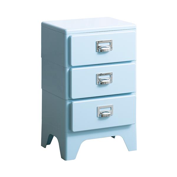 ツヤ感と丸みのあるデザインがレトロ可愛い多段チェスト『Cran（クラン）』。幅39.5cmのスリムサイズでどんな場所にも置けます。段数は2・3・5段の3タイプあり収納したい物に合わせてお選びいただけます。クリーム、ライトブルー、ライトグリー...