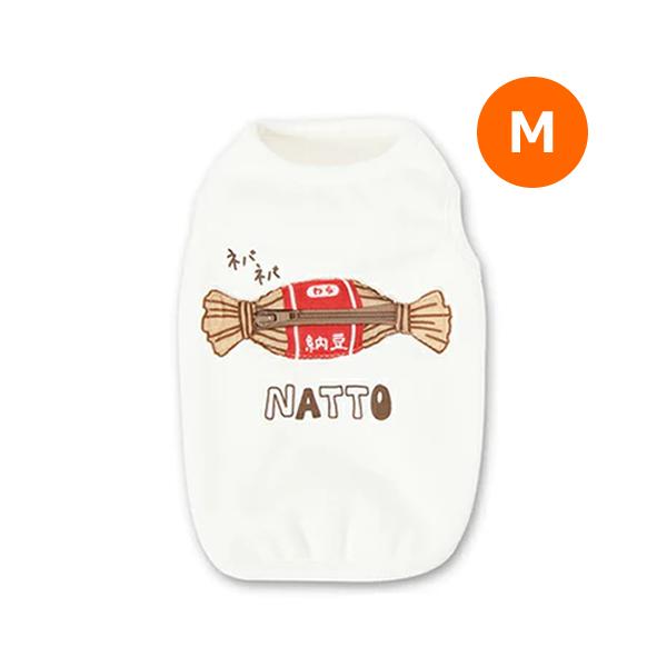 おもしろかわいい納豆デザインファスナーを開けると納豆さんがこんにちは♪暖かく着られる裏起毛素材【素材】綿 50%　ポリエステル 45%　ポリウレタン 5%【サイズ：M】着丈：25-27cm胴回：37-39cm首回：26-28cm体重：2.5...